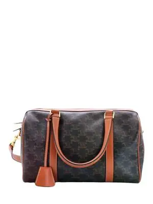 CELINE Convertible Duffle Bag Triomphe Coated Canvas Large Travel Bag