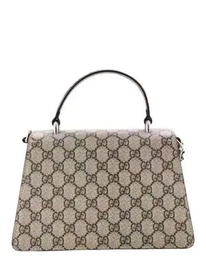 Gucci Dionysus Convertible Top Handle Bag Gg Coated Canvas Small Satchel - Brown