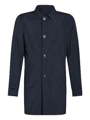 Herno Overcoat & Trench Coat Size Silk, Cupro - Navy
