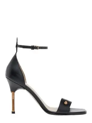ALLSAINTS Betty Square Toe Leather Heeled Sandals