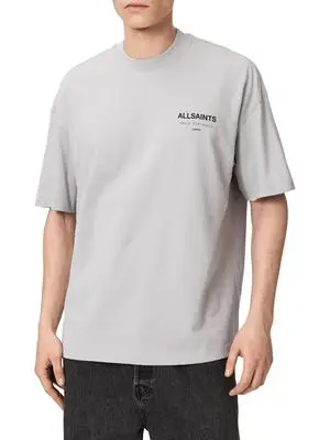 ALLSAINTS Underground Oversized Cotton T-shirt - Grey