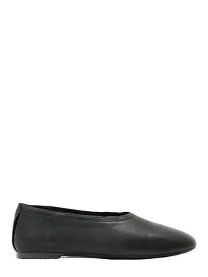 ALLSAINTS Hailee Leather Ballet Flats Black
