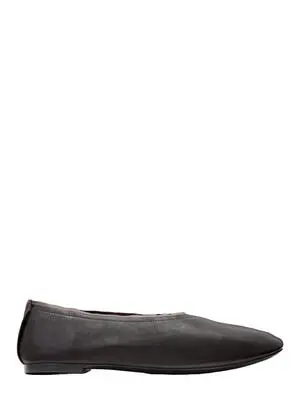 ALLSAINTS Hailee Leather Ballet Flats Brown