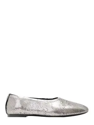 ALLSAINTS Hailee Leather Ballet Flats - Grey