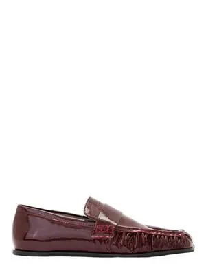 ALLSAINTS Julie Studded Leather Loafers - Red