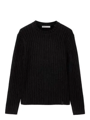 ALLSAINTS Liev Ribbed Crew-neck Sweater - Black
