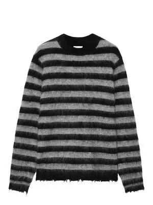 ALLSAINTS Harry Striped Crew-neck Sweater - Grey