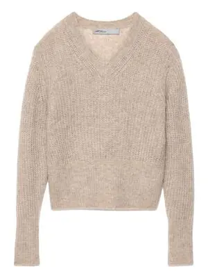 ALLSAINTS Mabel Alpaca-blend V-neck Sweater - Grey