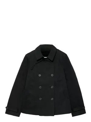 ALLSAINTS Tilda Double-breasted Cotton Peacoat - Black