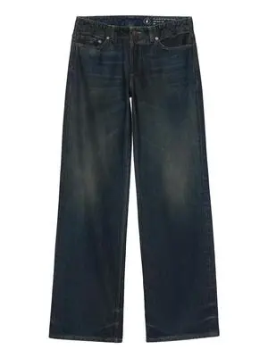 ALLSAINTS Nico Low-rise Wide-leg Jeans - Blue