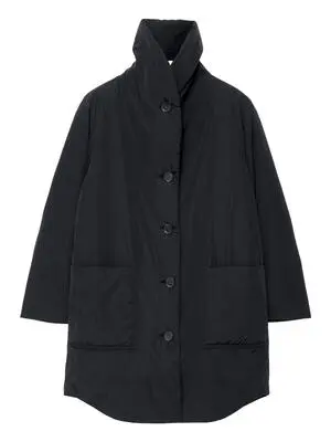 ALLSAINTS Darcie Nylon Shawl-collar Cocoon Coat