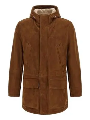 Brunello Cucinelli Suede Parka - Brown