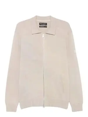 Marc O'polo Zip-up Collared Cardigan - Grey