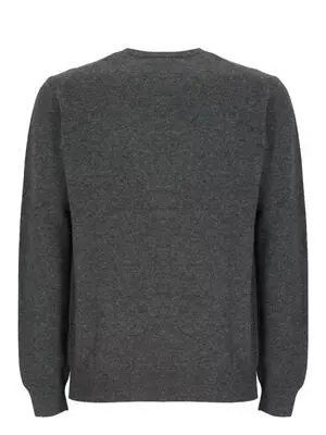 DELLA CIANA Crew-neck Ribbed-trims Sweater - Grey