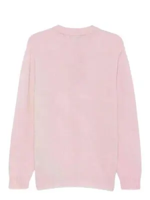 CENERE GB Crew-neck Ribbed-trim Sweater - Pink