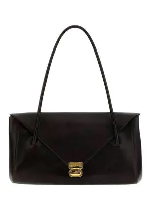 Marni Envelope Leather Tote Bag - Brown
