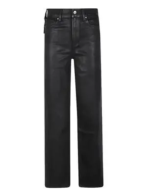 PAIGE Sasha Coated Straight-leg Jeans