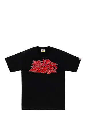 A BATHING APE Asnka Kanji Graffiti-logo T-shirt - Black