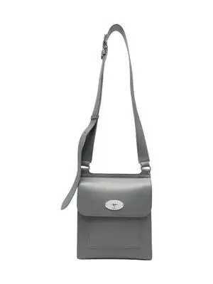 Mulberry Antony Grained Leather Shoulder Bag - Grey
