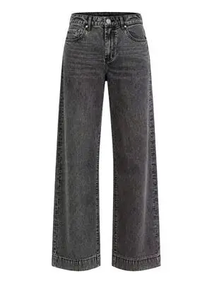 ONETEASPOON Jackson Mid-waist Wide-leg Jeans - Black