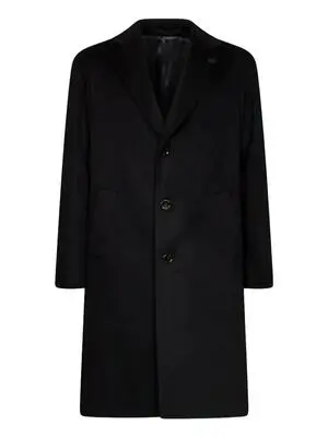 LARDINI Single-breasted Coat - Black