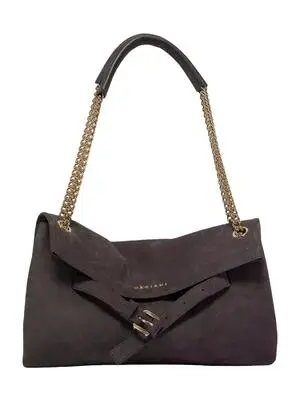 Orciani Small Venus Nabucco Buckle-detail Shoulder Bag Grey