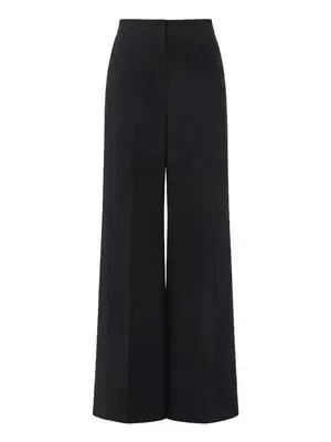 GEMY MAALOUF High-waisted Wide-leg Trousers - Black