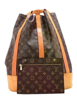 LOUIS VUITTON Randonnee Monogram Canvas Pm Backpack - Brown