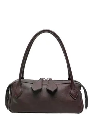 MINOBOSSI Anna Grained Leather Shoulder Bag - Brown