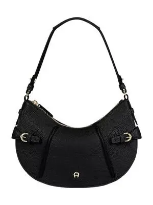 AIGNER Small Cavallo Buckle-detail Shoulder Bag - Black