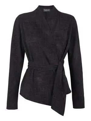 CORTANA Tiempo Wrap-waist Jacket - Black