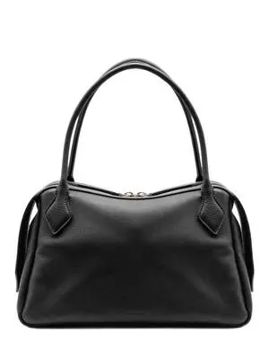 MINOBOSSI Medium Adele Grained Leather Tote Bag - Black