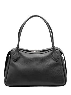 MINOBOSSI Medium Adele Grained Leather Tote Bag - Black