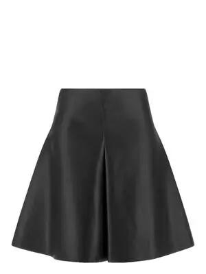 NUDE Trapezoid Flared Midi Skirt - Black