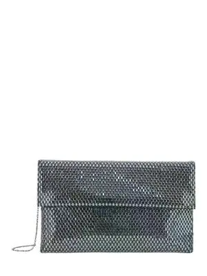 TWENTY FOURHAITCH Crystal-embellished Clutch Bag - Grey
