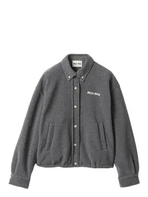Miu Miu Fleece Blouson Jacket Grey
