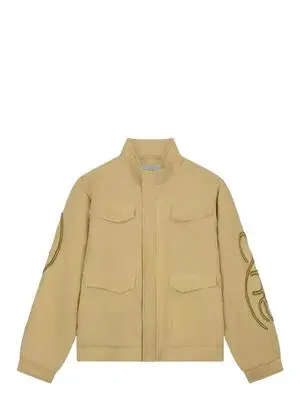 ARTE ANTWERP Embroidered-sleeve Jacket - Brown