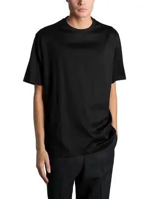 LOW BRAND B240 Rose-embroidered T-shirt - Black
