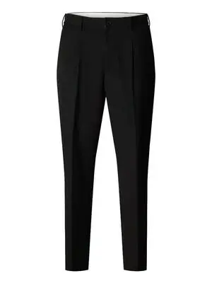 SELECTED Pleated Trousers - Black