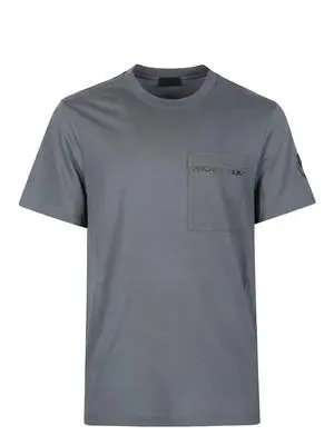 Moncler Logo-print Chest-pocket T-shirt - Grey