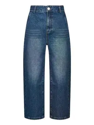 HOUSE OF ERRORS Embroidered Whiskered Straight-leg Jeans