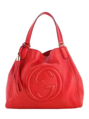 Gucci Soho Leather Medium Shoulder Bag - Red