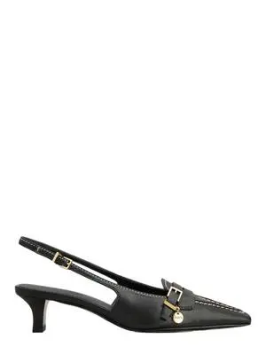 TOD'S Slingback Pumps In Leather Black