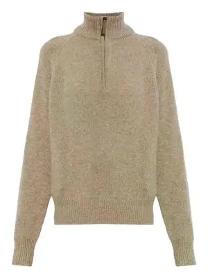 Sease Quarter-zip Cashmere Sweater - Neutrals