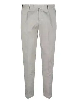 PT TORINO Straight-leg Cotton Trousers - Grey