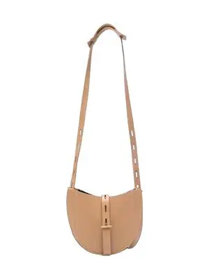 MINOBOSSI Half-moon Leather Shoulder Bag - Neutrals