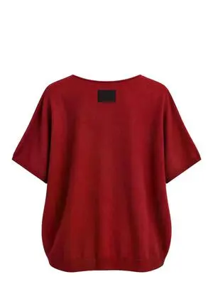 Liviana Conti Raquel V-neck High-low Sweater - Red
