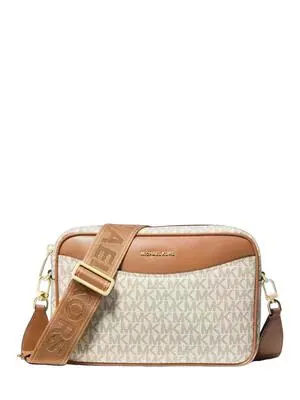 Michael Kors Large Shoulder Bag With Exclusive Bev Logo - Neutrals