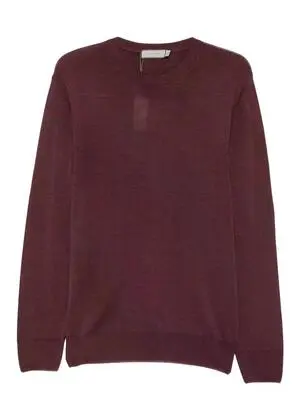Canali Crew-neck Wool Sweater - Red