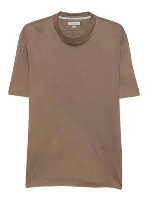 Canali Crew-neck Short-sleeve Sweater - Neutrals